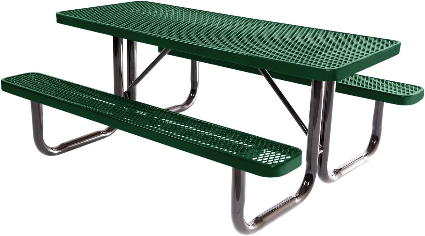 Amazon.com: Tangkula 6 Ft Picnic Table, Outdoor Picnic Table with 2 ...