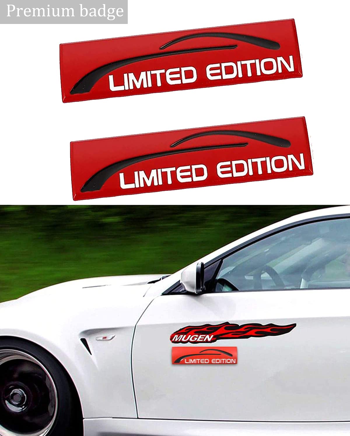 2pcs Limited Edition Emblem 3d Metal Logo Decal Side Sticker ...