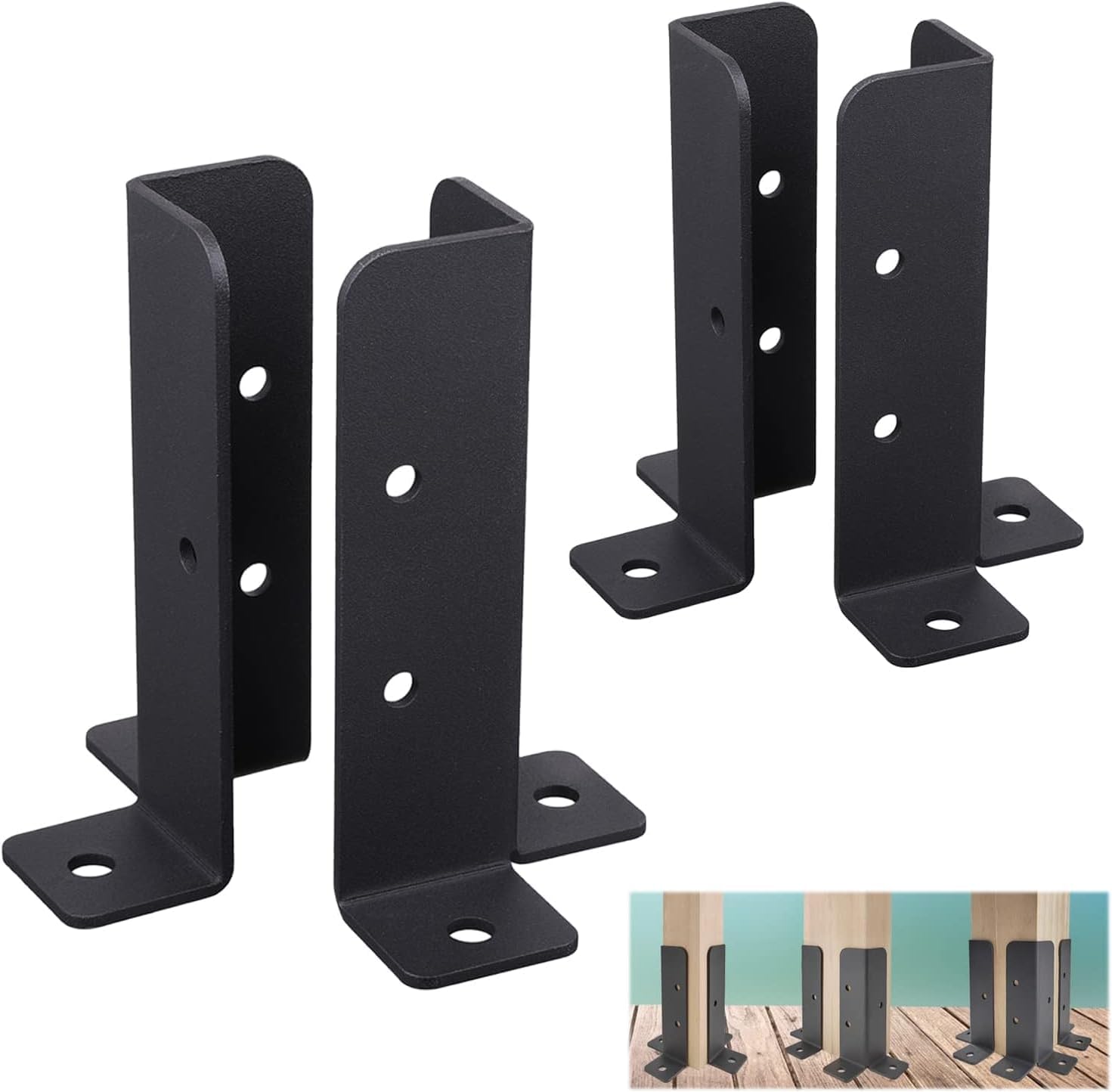 Amazon.com: 4x4 Post Base,16Pcs Post Anchor Brackets Steel Post Anchors ...