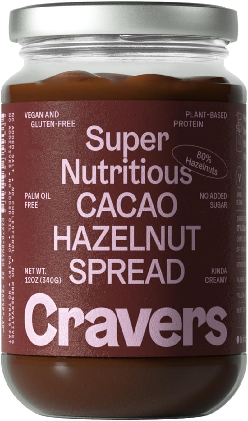 Amazon.com : Cravers Cacao Hazelnut Spread No Refined Sugar - Vegan ...