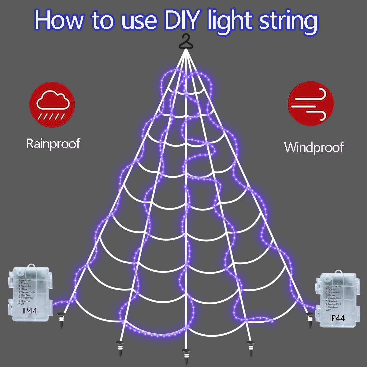 Spider Webs Halloween Decorations Outdoor,19 * 23FT Spider Webs 4.3FT ...