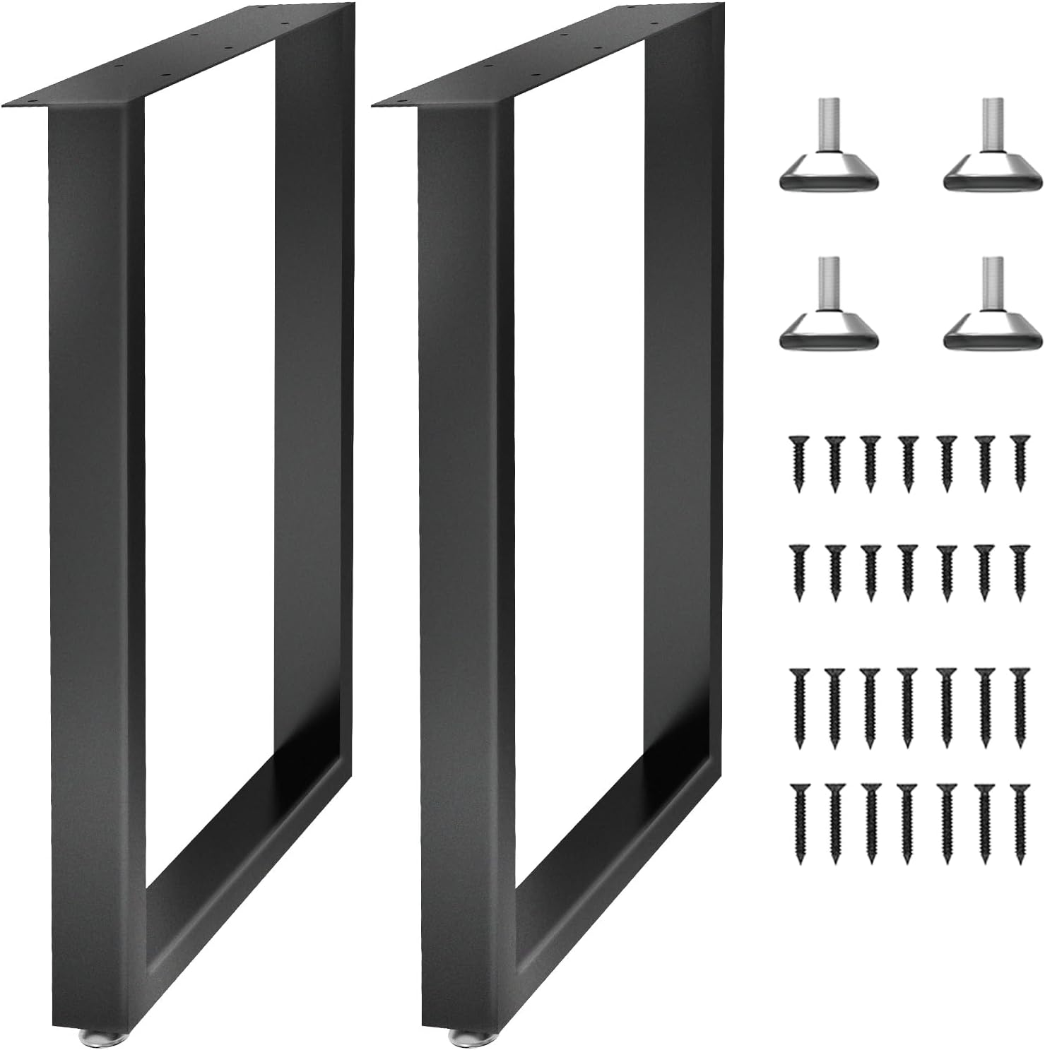 Amazon.com: Adjustable Square Steel Office Desk Legs, Heavy Duty Metal ...