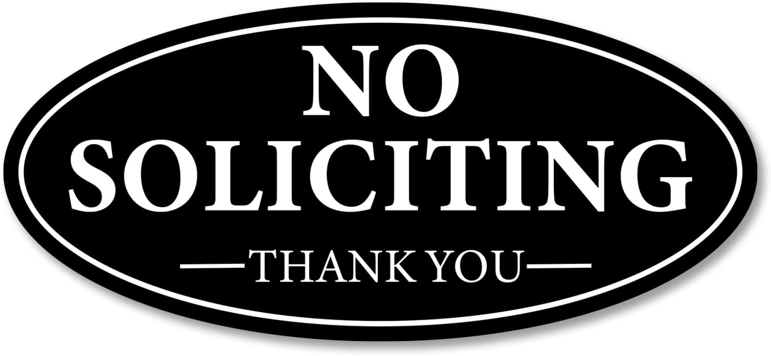Amazon.com: No Soliciting Sign for Front Door, Self Adhesive Vinyl Do ...