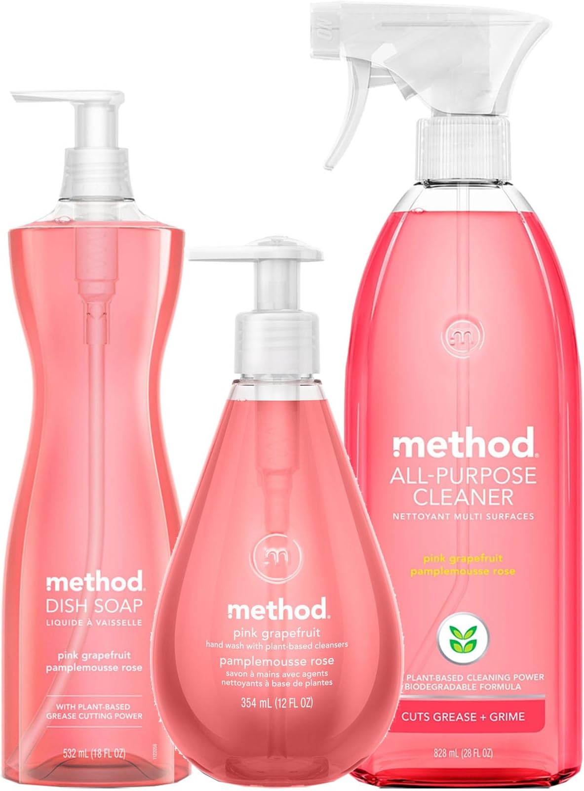 Amazon.com: Method Pink Grapefruit Variety Pack Includes Dish Soap Hand ...