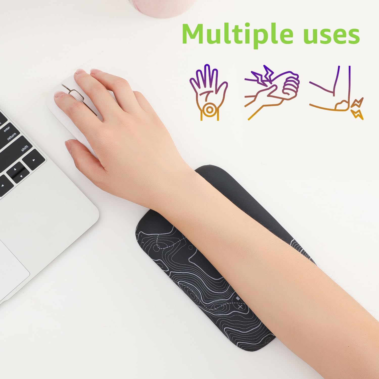 Almohadilla ergonómica para reposamuñecas y codos para escritorio con ...