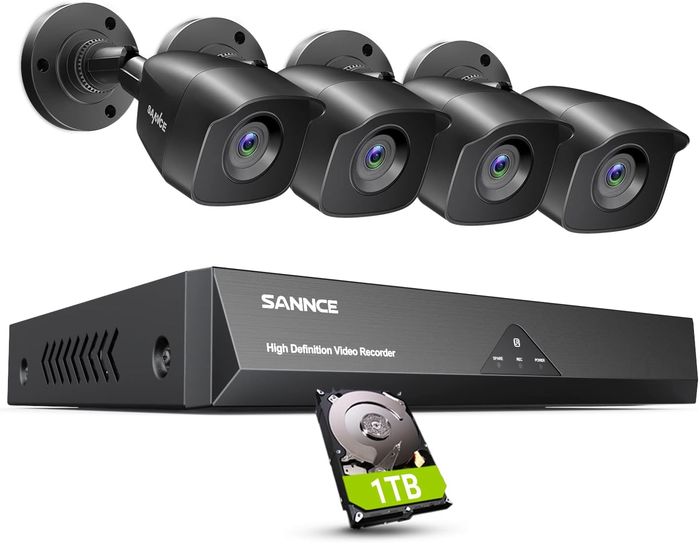Amazon.com : SANNCE 8CH 1080P Home Surveillance Camera System with 1TB ...