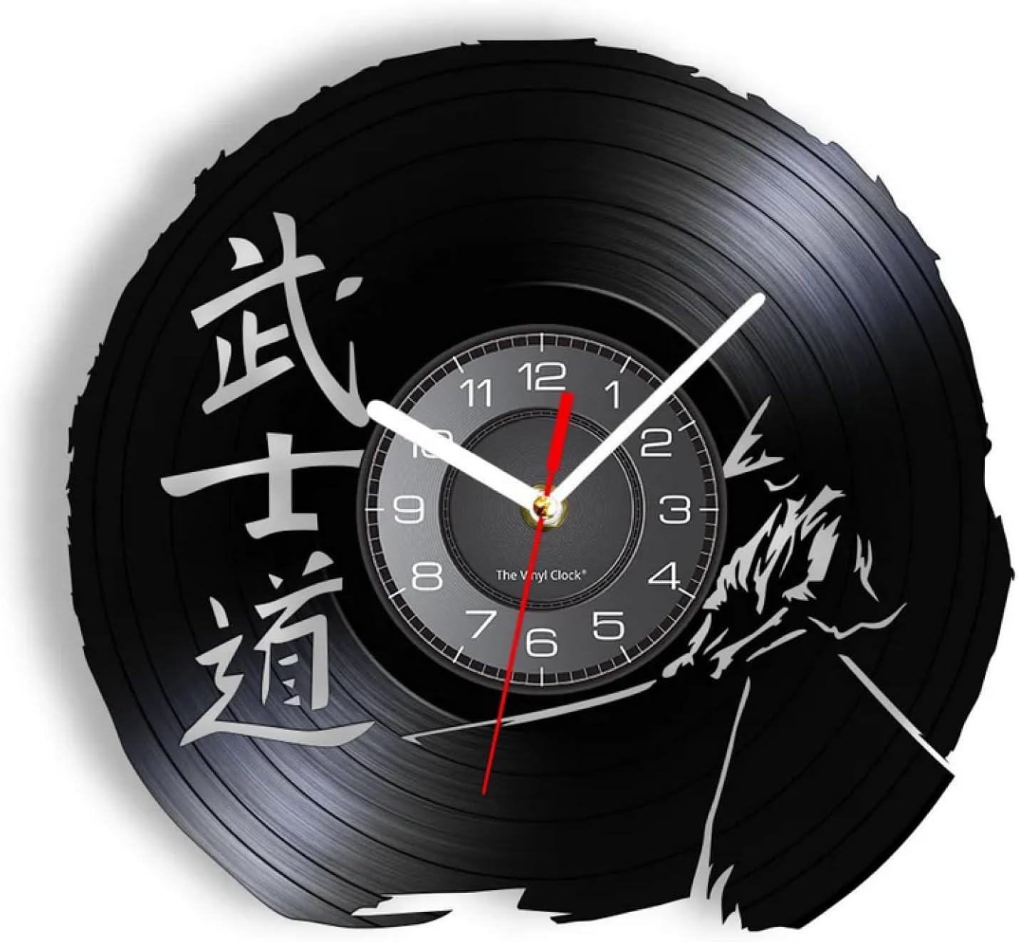 Amazon.com: IUPPA 30Cm Vinyl Record Wall Clock Japanese Martial Bushido ...