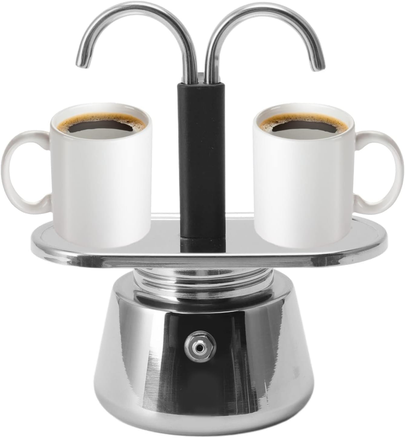 Amazon.com: LIZEALUCKY Stainless Steel Moka Pot, Stovetop Double Spout ...