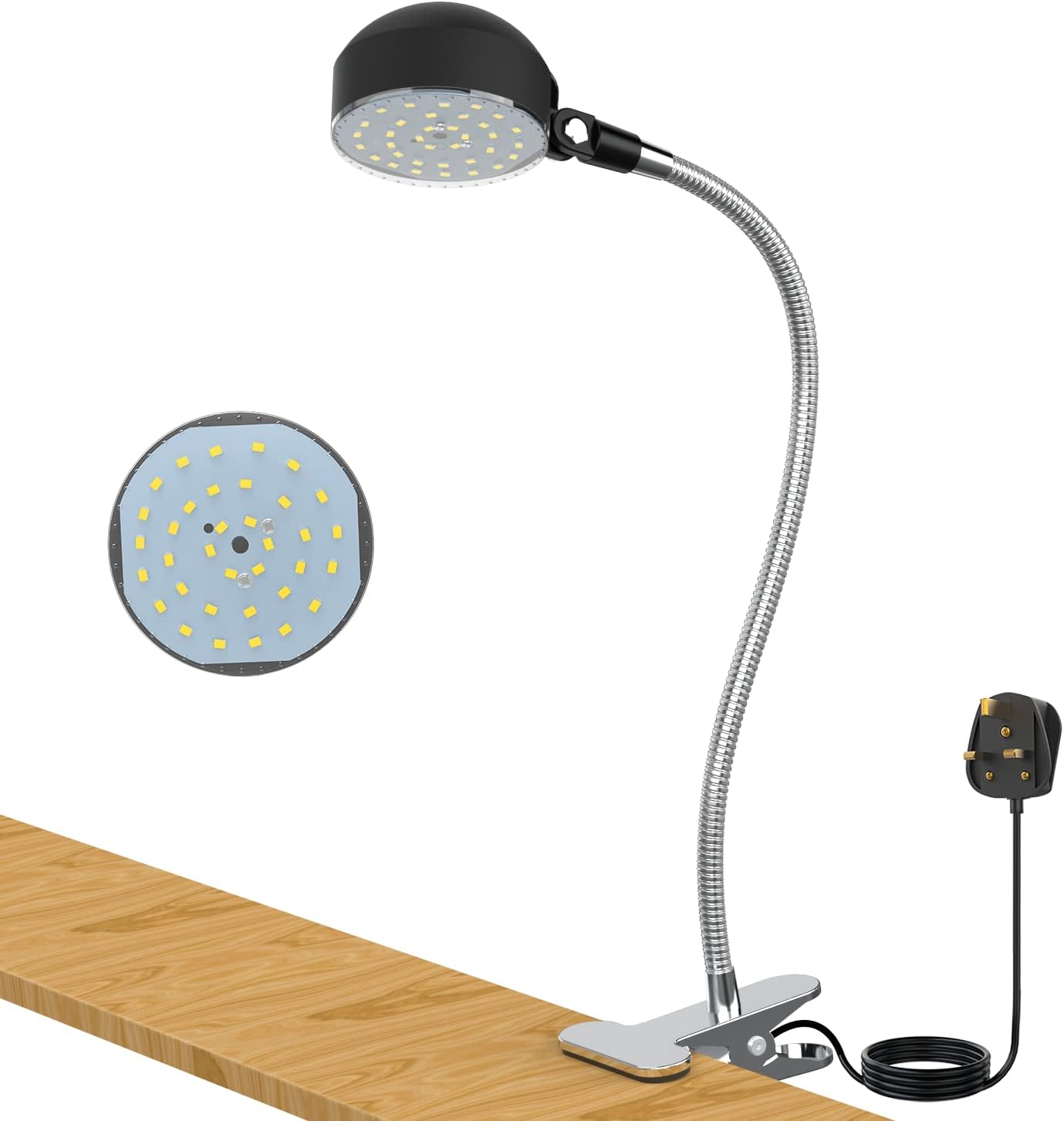 Led Work Light,12W Clip On Light, IP65 Water Proof Flexible Gooseneck ...