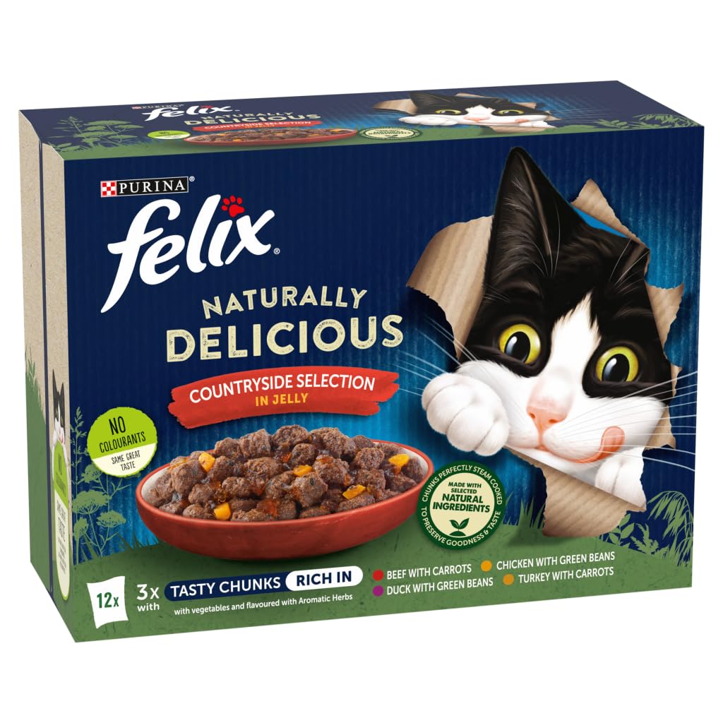 Felix Naturally Delicious Adult Wet Cat Food Countryside Selection in ...