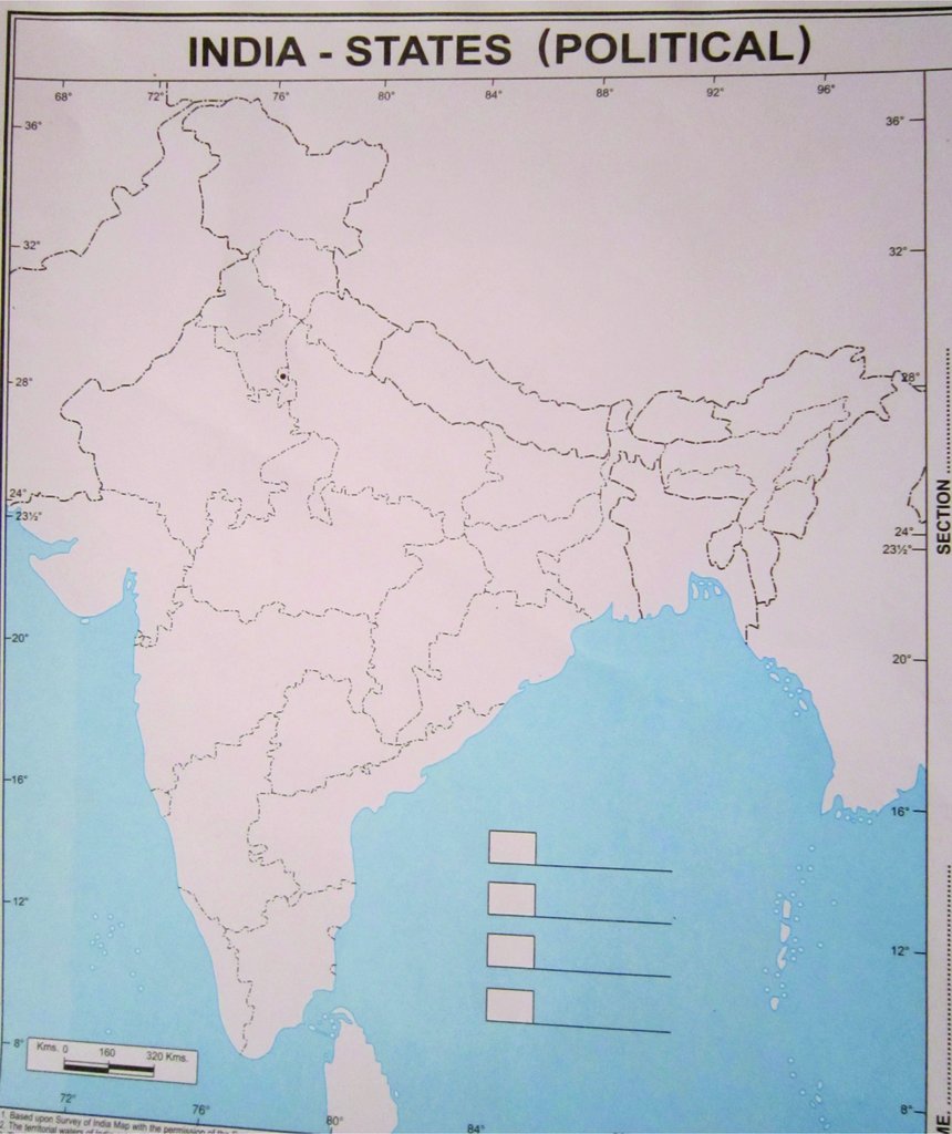 Practice Map India-States(political)(Set of 200 Maps) : Amazon.in ...