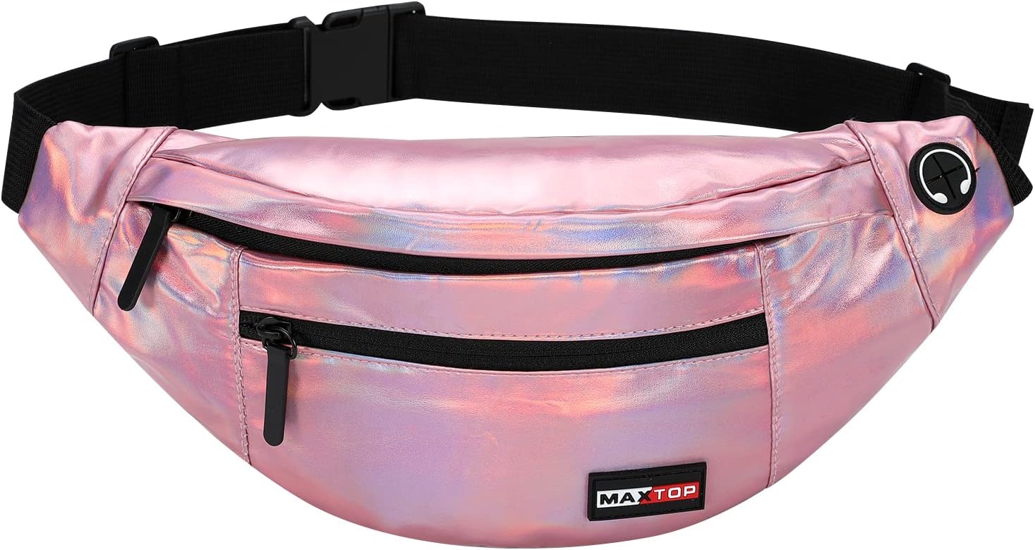 Amazon.com : MAXTOP Holographic Crossbody Fanny Pack with 4-Zipper Pockets Gifts for Enjoy ...