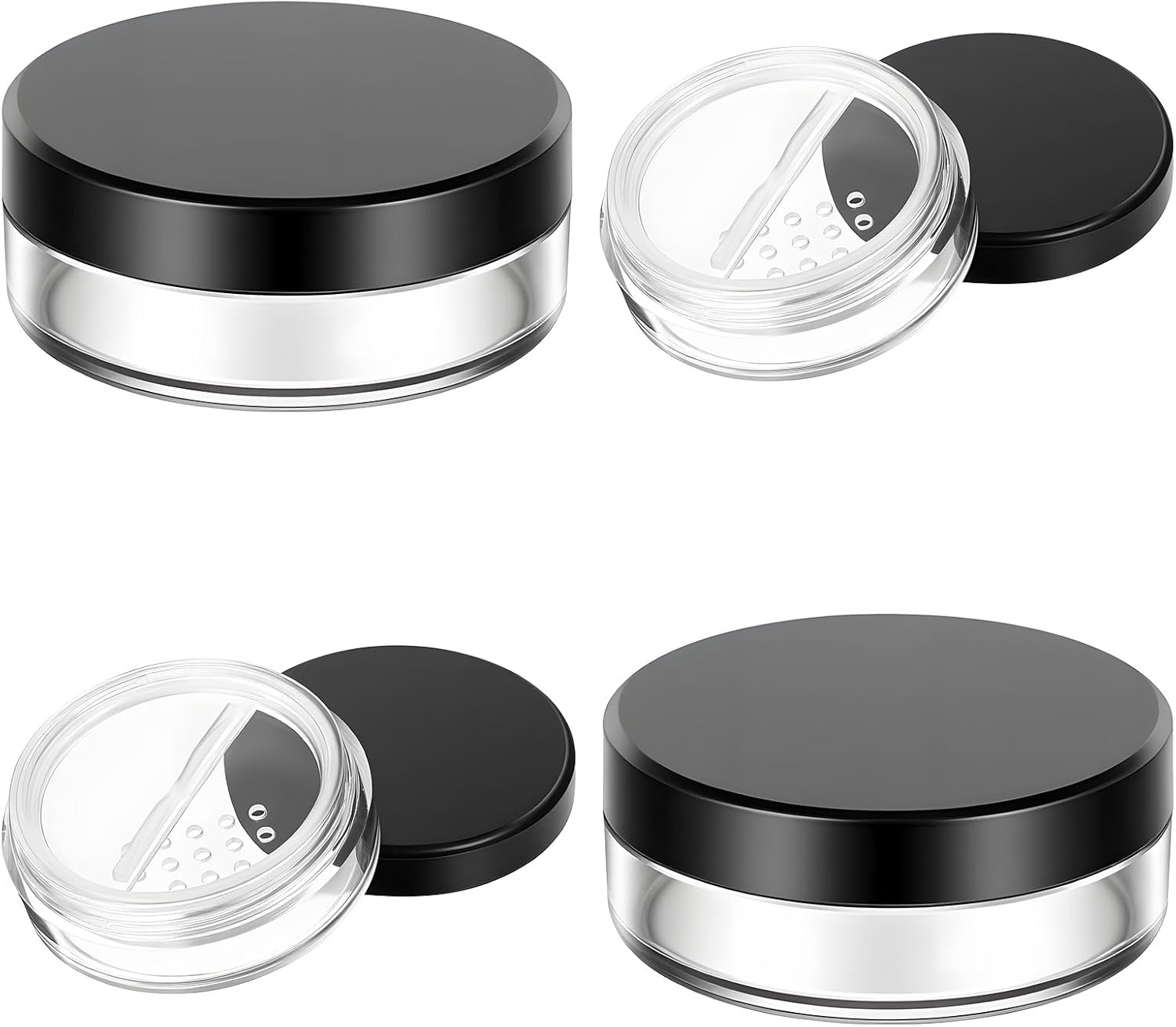 Amazon.com: 4 Pcs 10ml/0.34oz Plastic Refillable Loose Powder ...