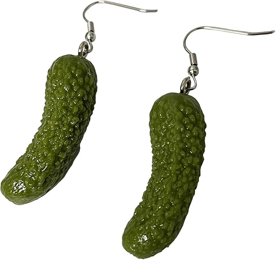 Amazon.com: Pickle Pals Pickle Earrings - Funny Realistic Dill Pickle ...