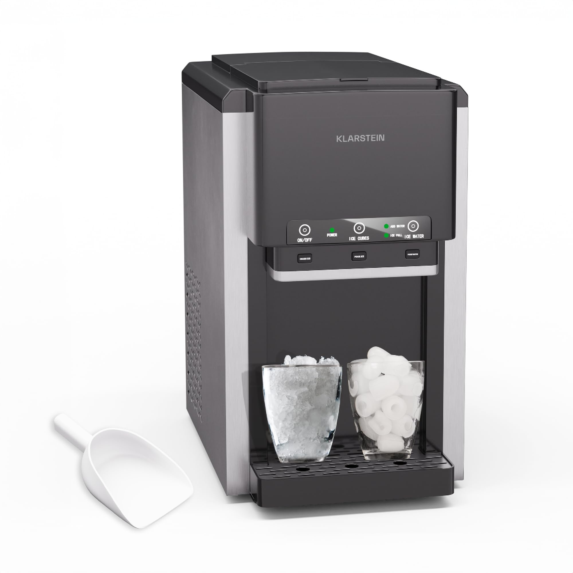 KLARSTEIN ArcticBlend 3-in-1 Ice Maker Machine, 20 kg/24h, Bullet ...