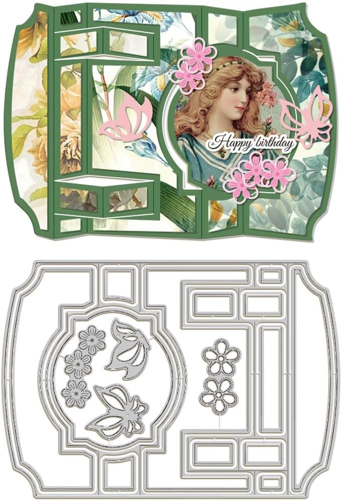 GLOBLELAND 3D Card Metal Die Cuts Butterfly Words Cut Dies Metal ...