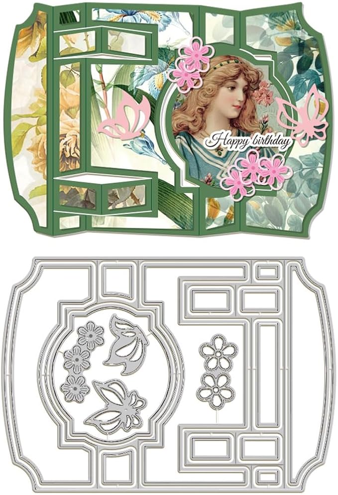 GLOBLELAND 3D Card Metal Die Cuts Butterfly Words Cut Dies Metal ...