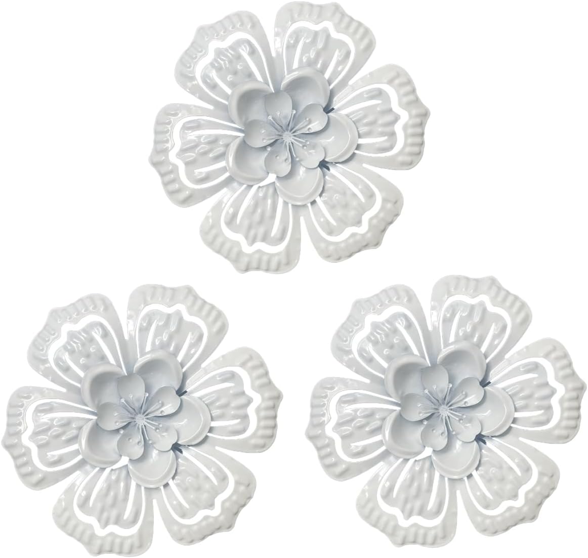 Amazon.com: FTIJKLYE Metal Flower Wall Art Multiple Layer Decor for ...