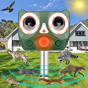 Amazon.com: Ultrasonic Pest Repeller, Solar Animal Repeller with Motion ...