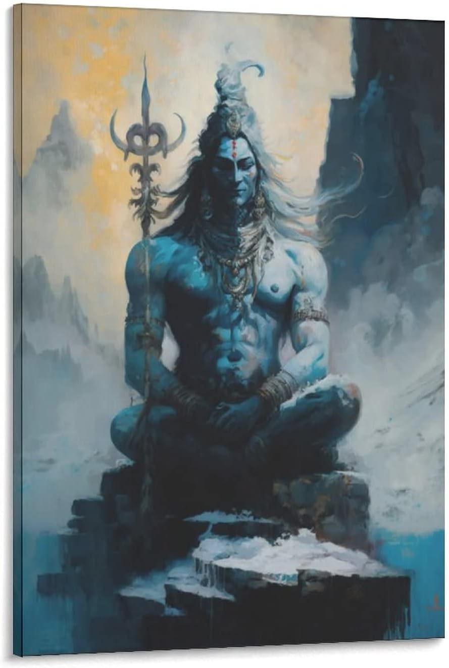 Amazon.com: Lord Shiva Meditation Shiva Housewarming Gift, Shiva Poster ...