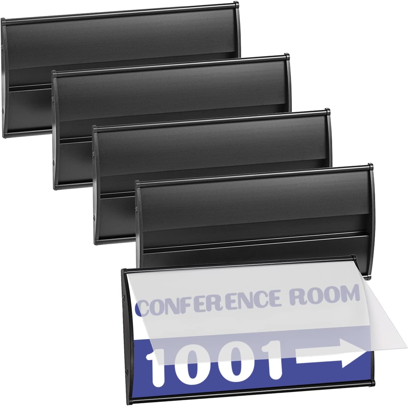 Amazon.com: Set of 5 –Sturdy & Elegant Black Aluminum Wall Mount Name ...