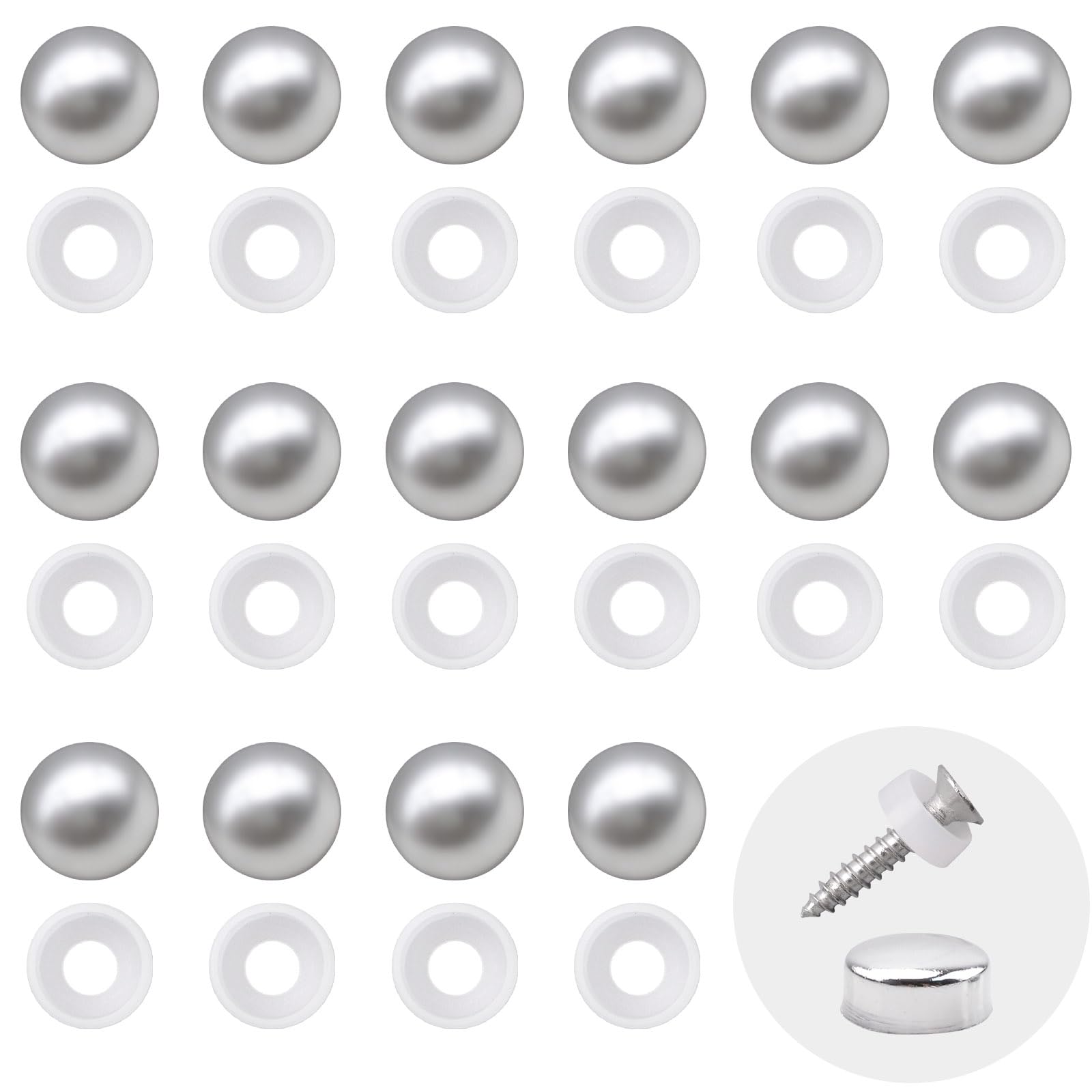 Amazon.com: INCREWAY 100pcs Screw Covers, Plastic Screw Cap, Plastic ...