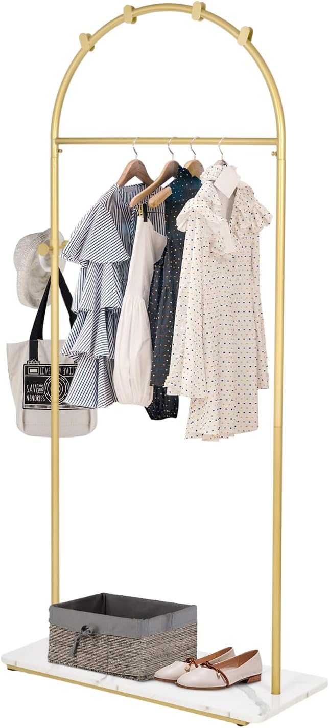 Amazon.com: uyoyous Gold Coat Racks Freestanding Entryway Coat Hanger ...