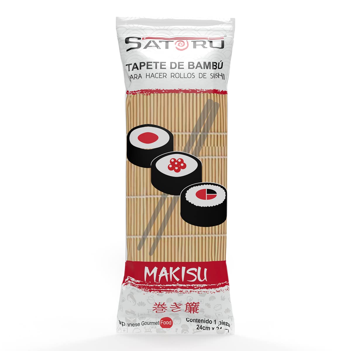 Satoru, Makisu, tapete de bambú para sushi, 1 piezas : Amazon.com.mx ...