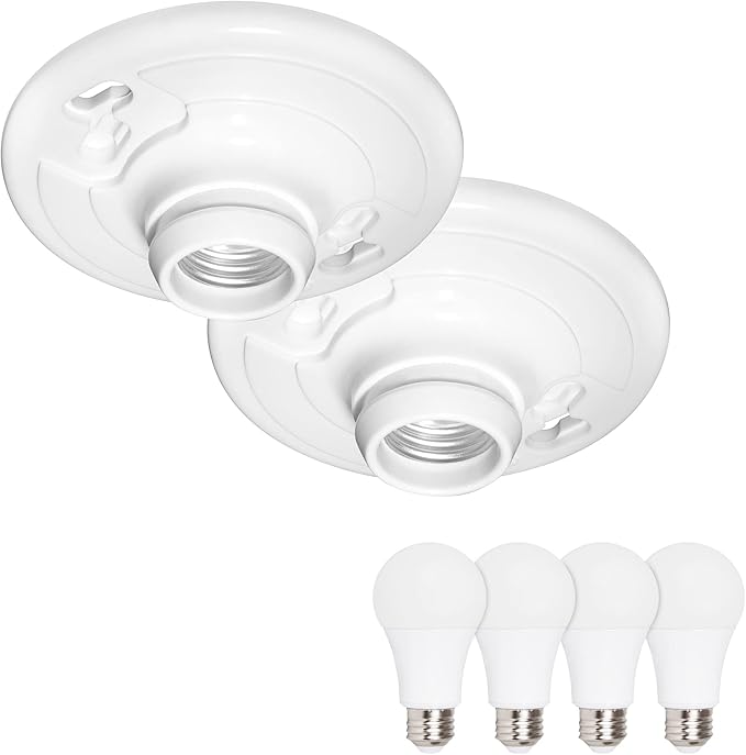 Maxxima Keyless Plastic Lamp Holder One-Piece Medium Base - E26 Socket ...