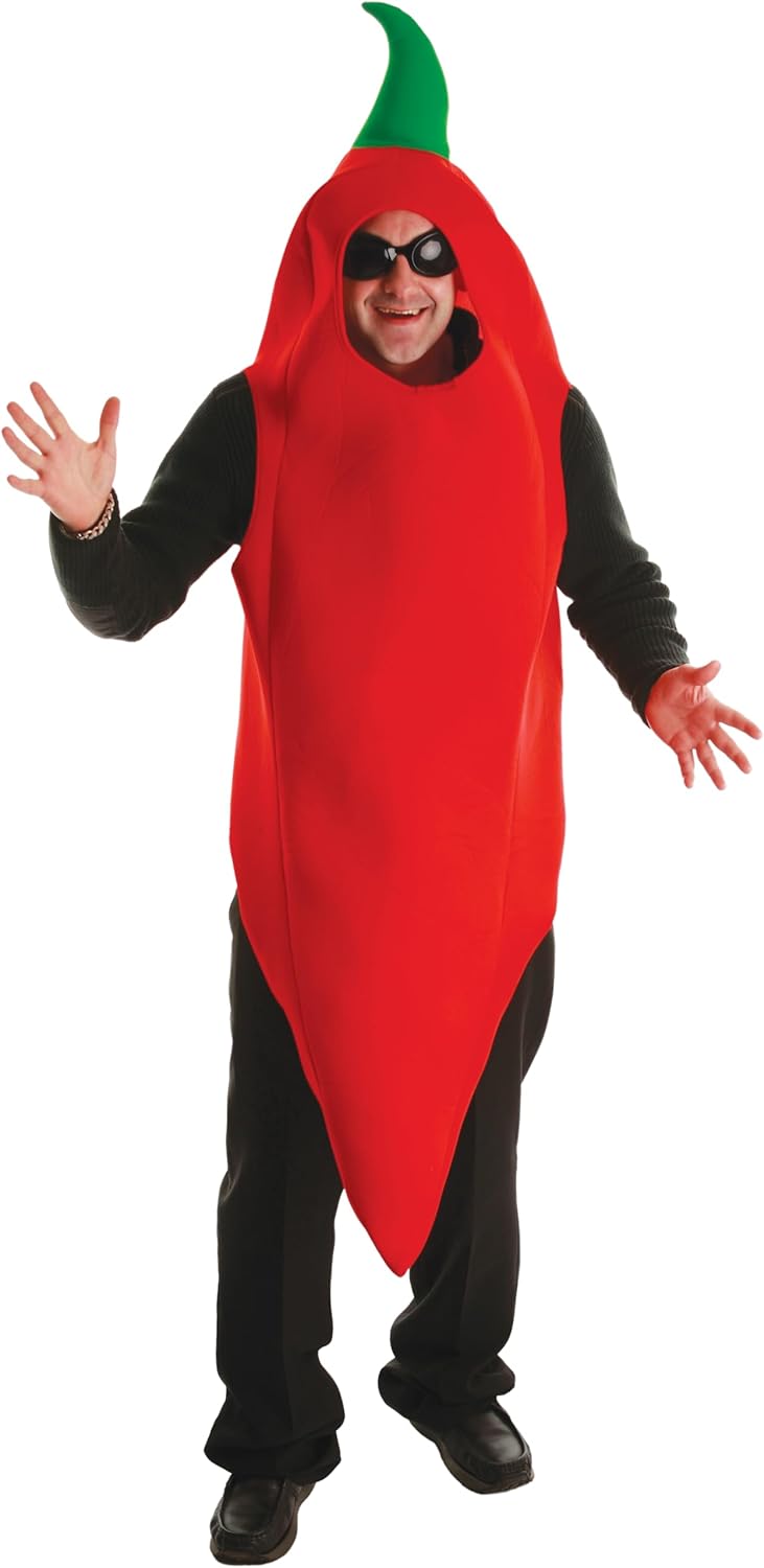 Wicked Costumes Adult Spicy Vindaloo Chilli Fancy Dress Costume - One ...