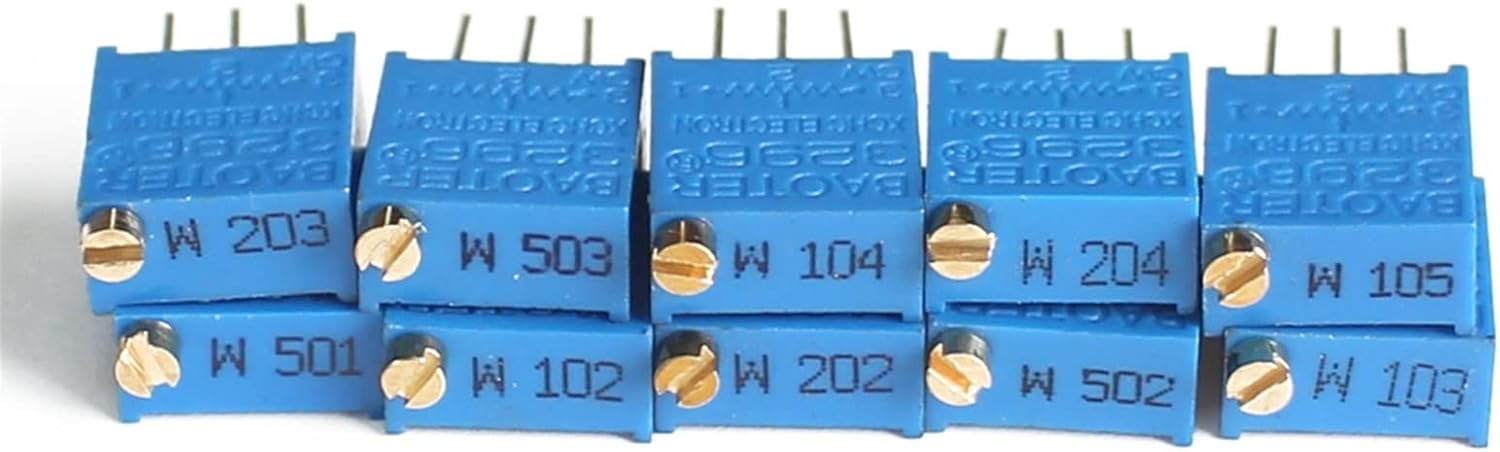 Amazon.com: JMORCO 100PCS Trimming Potentiometer 3296W 10R 20R 50R 100R ...