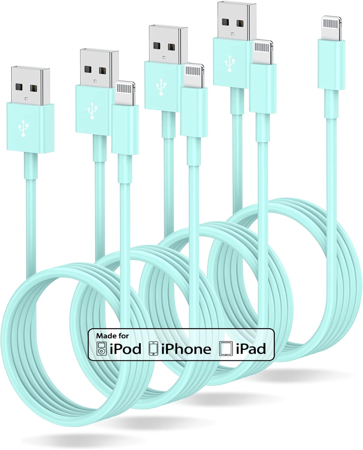 Amazon.com: 4 Pack 3ft iPhone Charger Apple MFi Certified,Apple ...