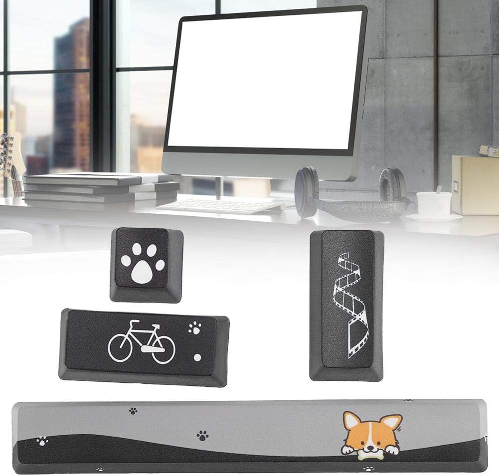 125 DIY Mini Black Dogs Pattern Keycaps,Space+ESC+Enter+Numpad Enter ...