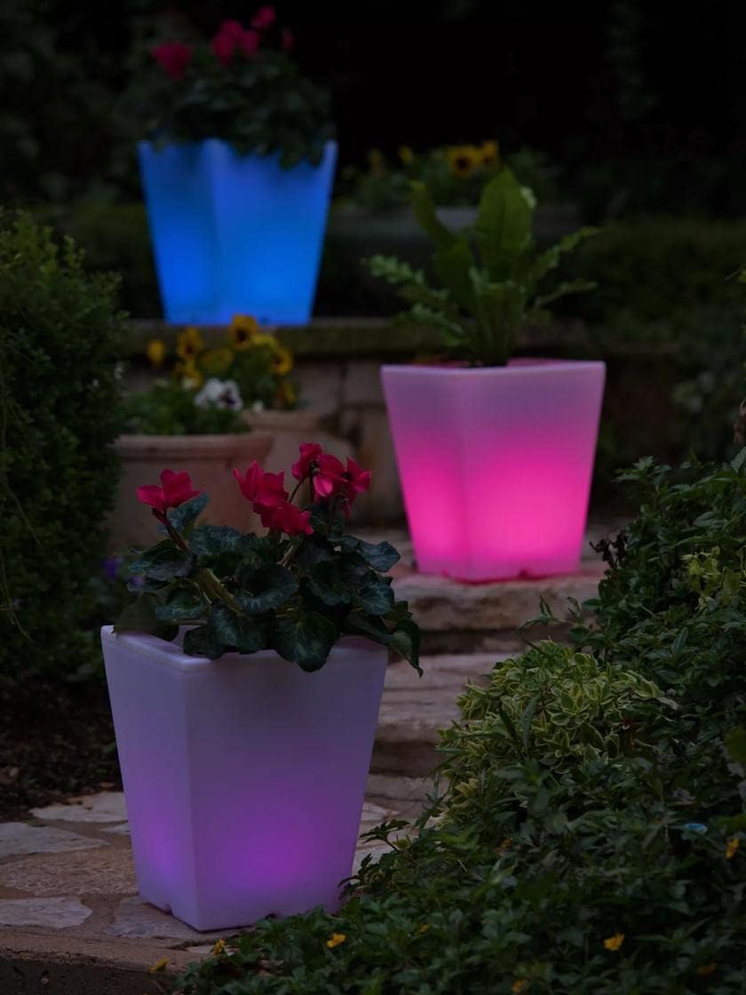 Amazon.com : Gardener's Supply Company Solar Illuminated Planter ...