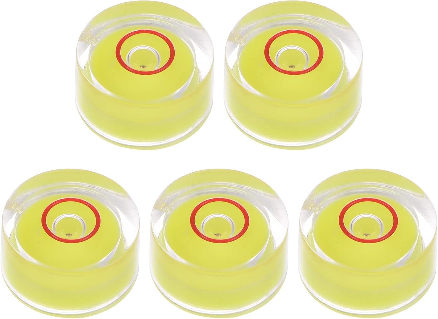sourcing map 5pcs Round Bubble Level 12x6mm Mini Circular Bullseye ...