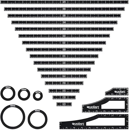 Amazon.com: OLYCRAFT 2 Set(24Pcs) Objective Point Markers Acrylic Ruler ...