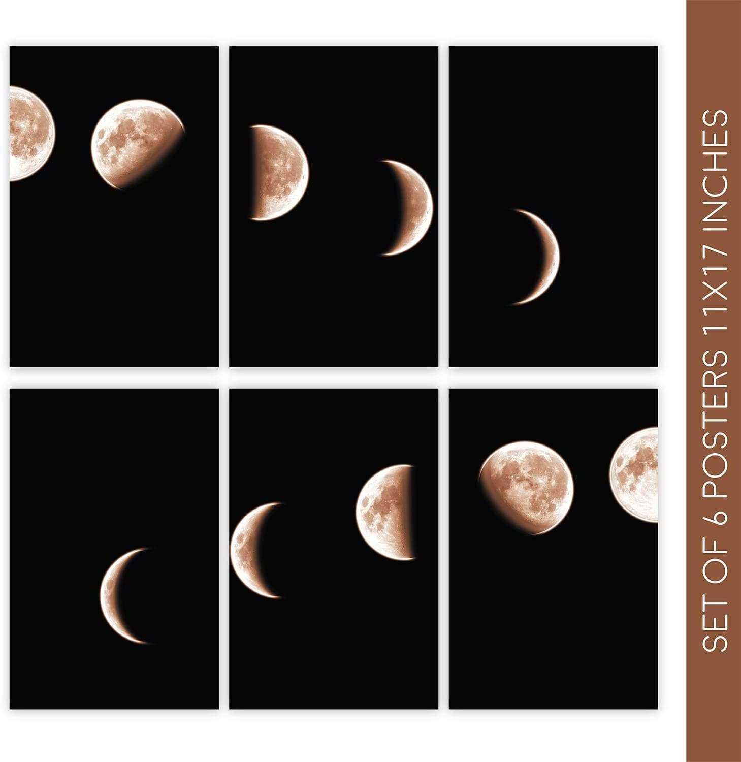 Witty Ways Moon Phase Posters And Prints | Constellation Poster Set ...