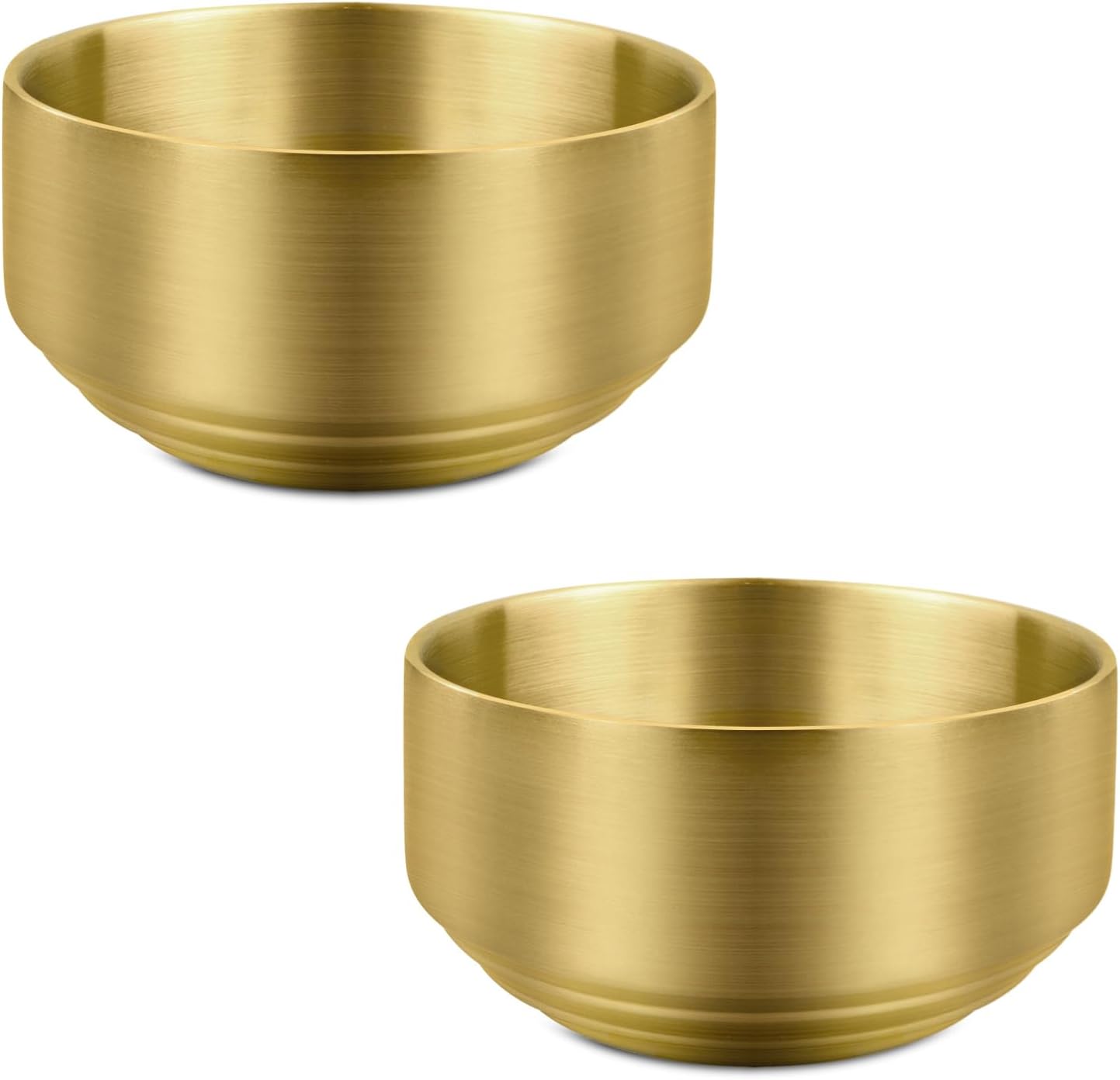 Amazon.com | 5.1" Stainless Steel Soup Bowls, 16.9 Oz Double Wall ...
