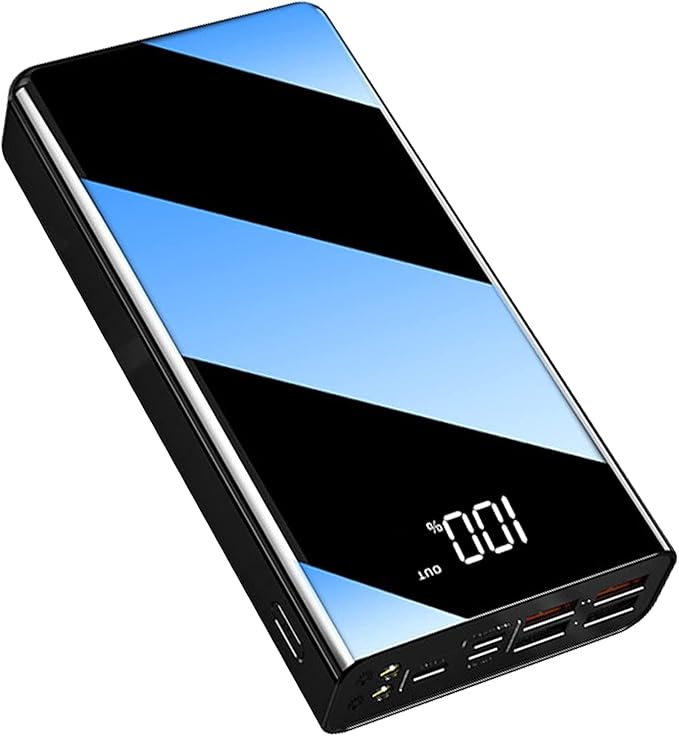 30000mAh Power Bank, with 3 Input Ports, 4 Output Ports and Flashlight ...