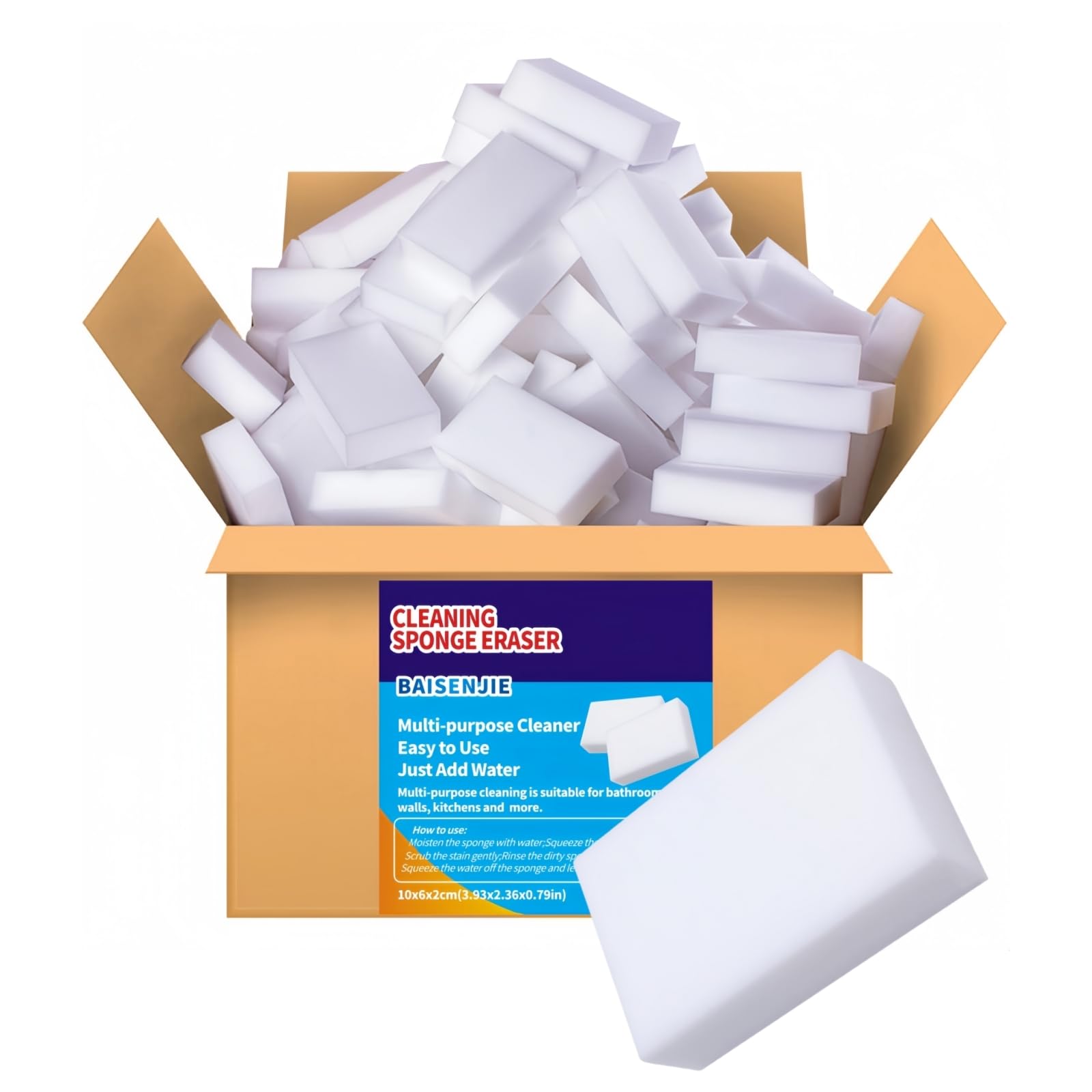 Melamine Sponge,100 Pack Magic Multi-Functional Thicken Eraser ...