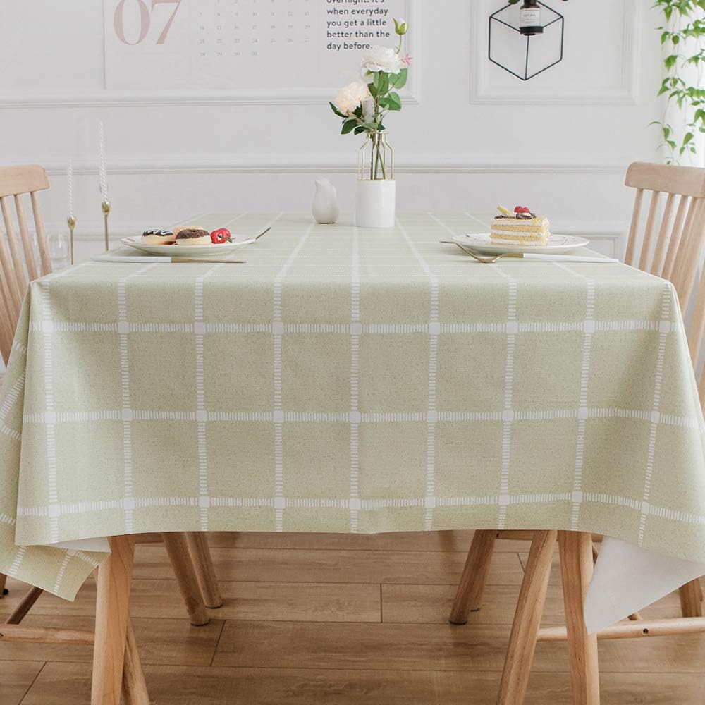 Amazon.com: TruDelve Heavy Duty Vinyl Table Cloth for Kitchen Dining ...