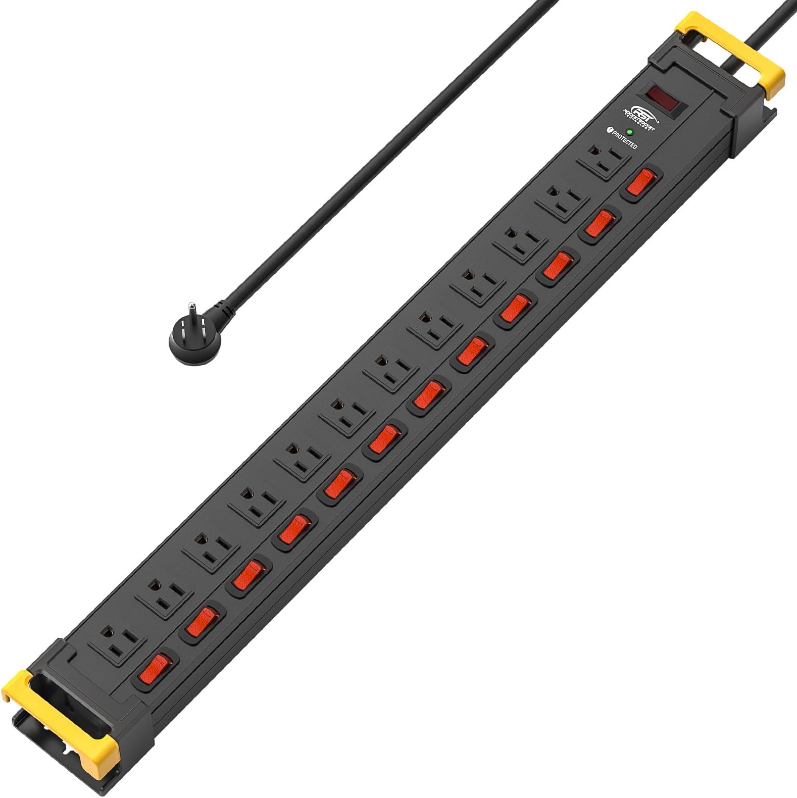 Amazon.com: CRST 12 Outlets Metal Long Power Strip,15Amp/1875W Heavy ...