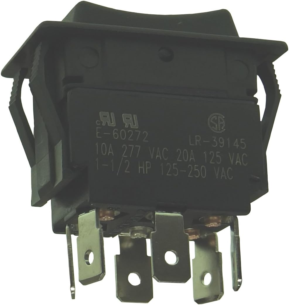 Philmore LKG Double Pole Heavy Duty Momentary Rocker Switch - DPDT ...