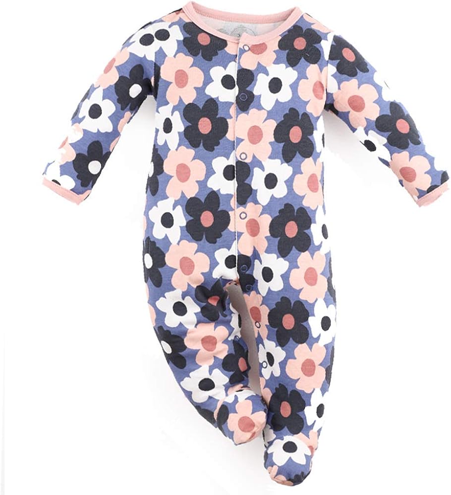 Amazon.com: Baby Girl Footed Pajamas ,3 Packs Infant Toddler 6-9 month ...