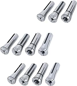 11pcs R8 Round Spring Collet Set, Clamping Diameter 3-20mm Metric Taper ...