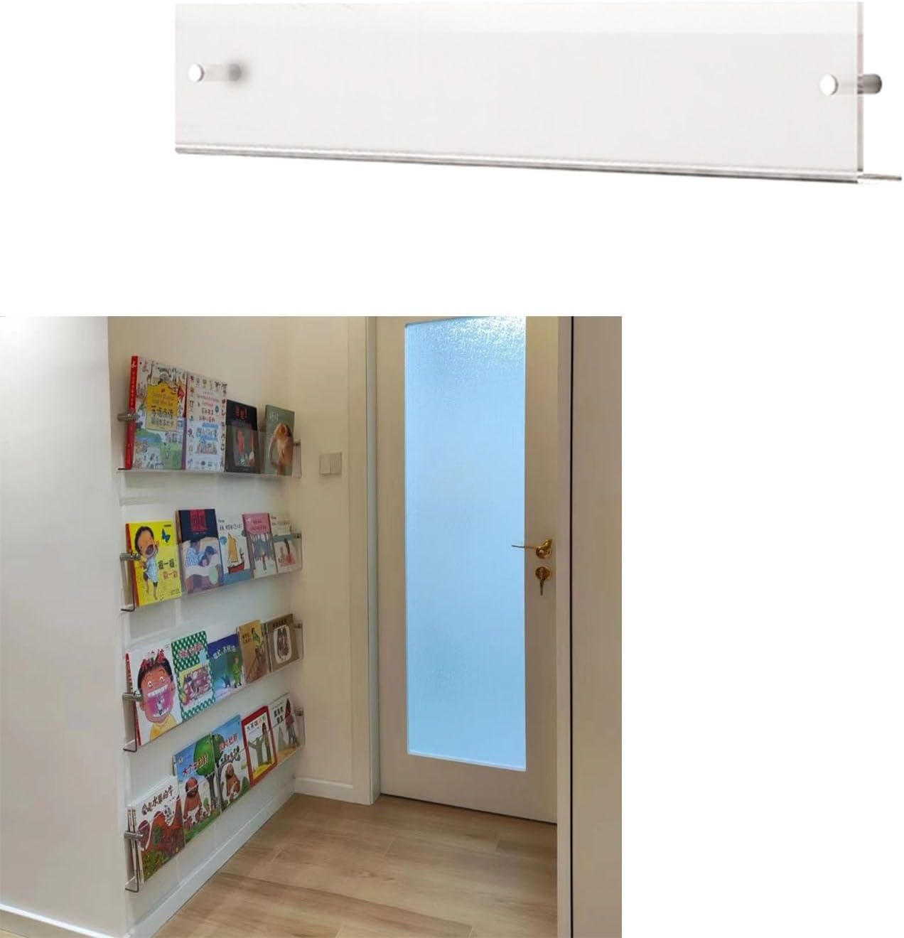 Amazon.com: Vibeo Acrylic Wall-Mount Magazine Rack, Clear Magazine ...
