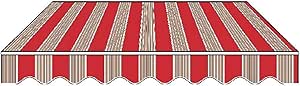 Amazon.com : Striped awning fabric Sunsetter replacement awning ...