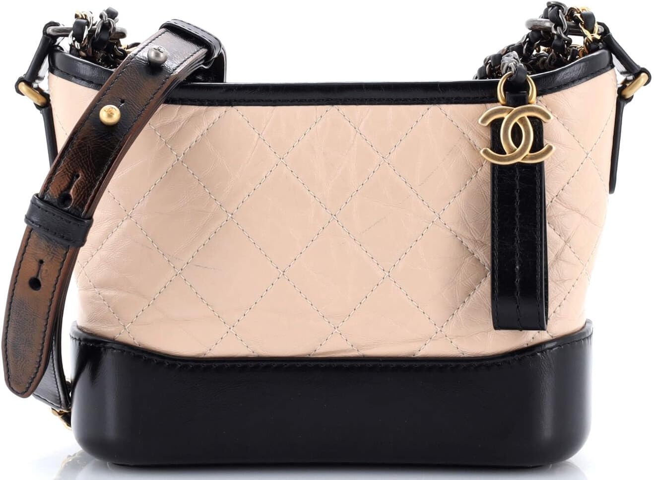 Amazon.com: Chanel, Pre-Loved Gabrielle Hobo Quilted Aged Calfskin ...