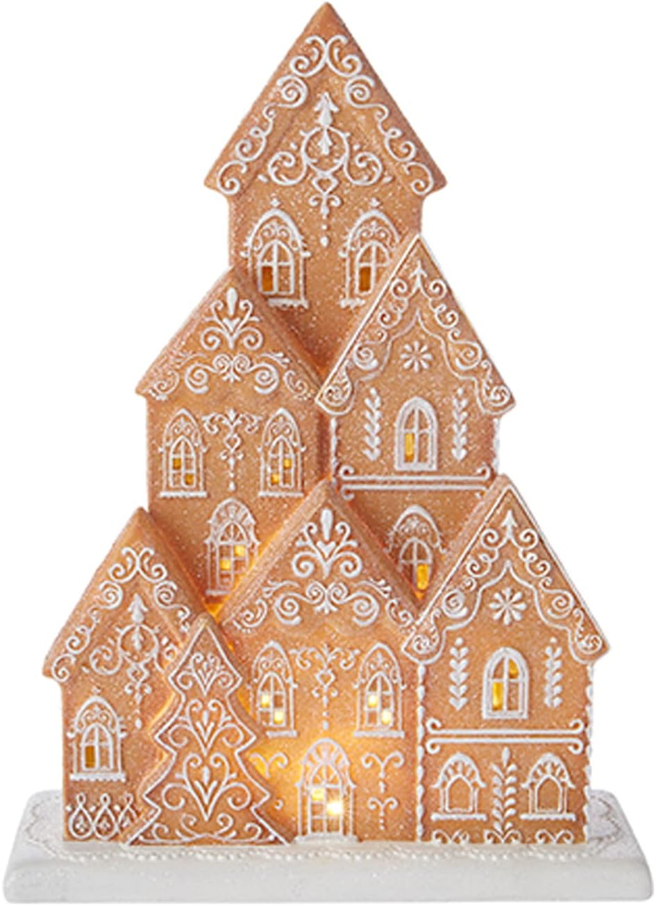 Amazon.com: One Holiday Way 16-Inch Light Up Faux Gingerbread House ...