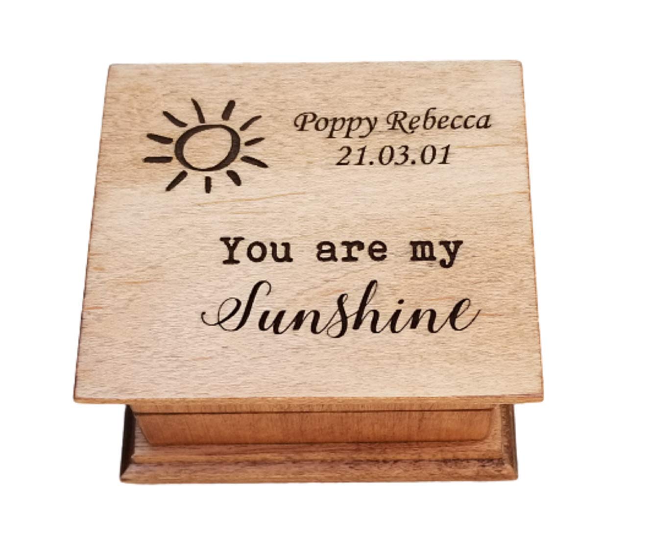 Amazon.com: You are my sunshine music box, wooden music box, great gift ...